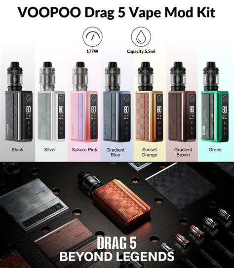Voopoo Drag 5 Vape Mod Kit 177w Review Voopoo Drag 5 177w Mod Sakura