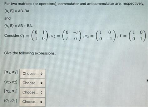 Solved For Two Matrices Or Operators Commutator And