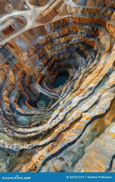 Aerial Image Of A Large Open Pit Mine Stock Image Image Of Outdoor