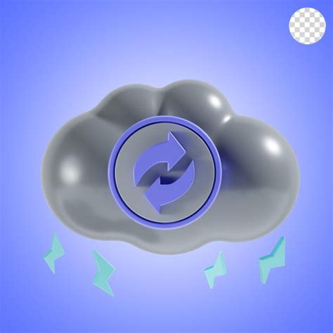 Premium Psd Cloud Sync 3d Icon