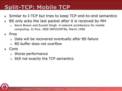 Ppt Tcp Over Wireless Networks Powerpoint Presentation Free Download