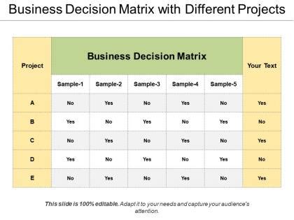 Decision Matrix Slide Team