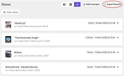 Exporting Search Results Data Graphs