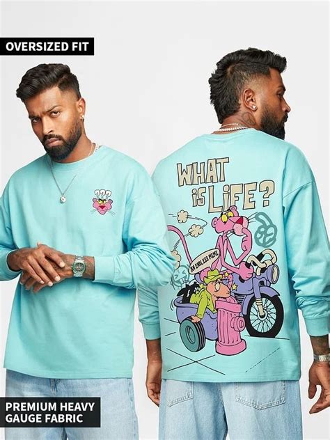 Pink Panther What Is Life Oversized Full Sleeve T Shirts At The Souled Store In 2024 Full