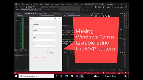 Making Windows Forms Testable Using The MVP Pattern YouTube