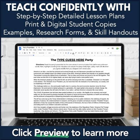 Election Day Political Party Platforms And Candidate Activities Tpt