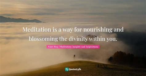 Meditation Is A Way For Nourishing And Blossoming The Divinity Within