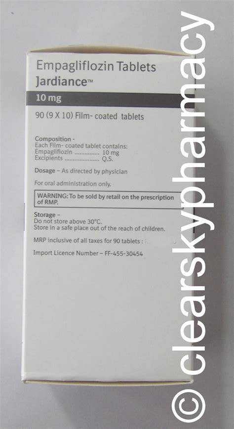 Jardiance 10 Mg And 25 Mg Empagliflozin Tablets Dosage Side Effects
