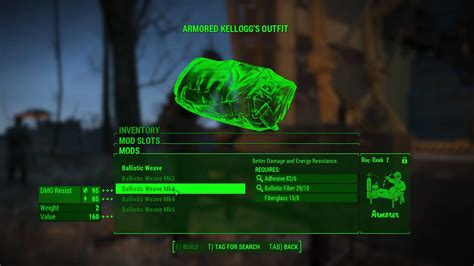Upgradeable Kelloggs Outfit At Fallout 4 Nexus Mods And Community