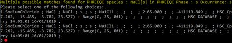 Phreeqc Database Utility Syscad Documentation