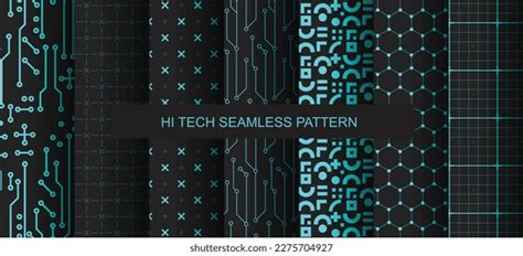 Hi Tech Seamless Pattern Collection Stock Vector Royalty Free 2275704927 Shutterstock