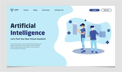 Artificial Intelligence Virtual Assistant Landing Page Template