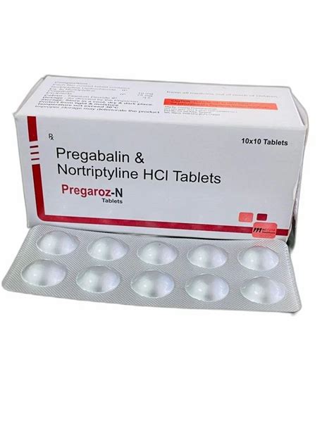 Pregabalin 75 Mg Nortriptyline 10 Mg Tab At ₹ 1490 Box प्रीगाबालिन