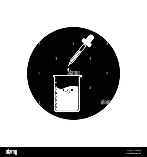 Chemical Lab Testing Icon Rounded Button Style Editable Vector Eps