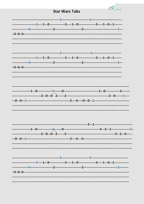 Guitar Tabs Star Wars
