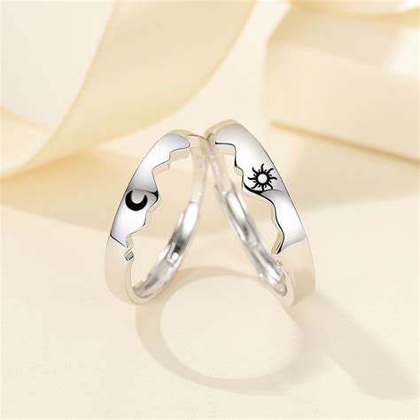 Set Inele Cuplu Argint Set Inele Argint Inele Argint Reglabile Inele Barbati Argint Inele