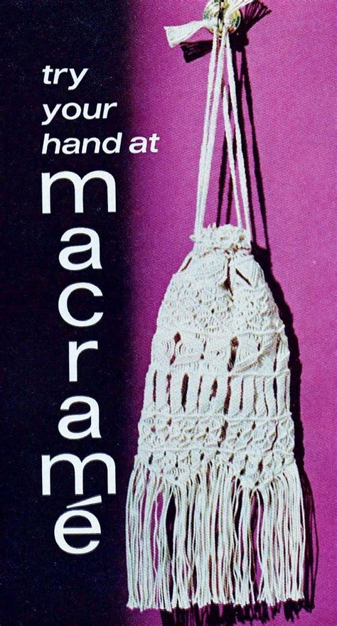 Macrame Purse Pattern Digital Download Vintage Macrame Pattern Etsy Macrame Purse Vintage