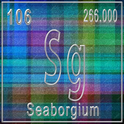 Premium Photo Seaborgium Chemical Element Sign With Atomic Number And Atomic Weight