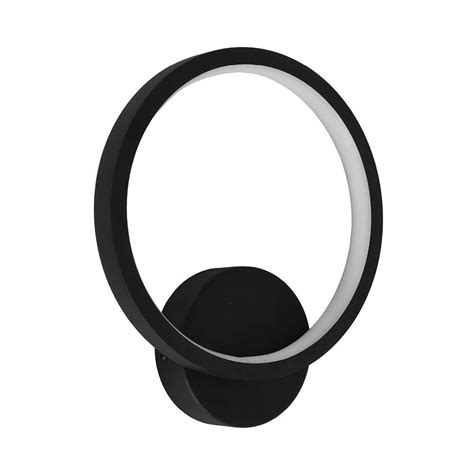 Lámpara De Pared Led Circular Negra 12w 30k Orange En Promart