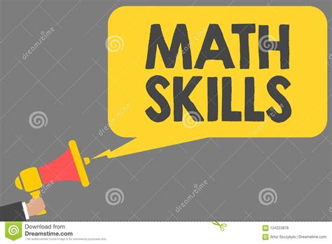 Word Writing Text Math Skills Business Concept For Starting To Learn