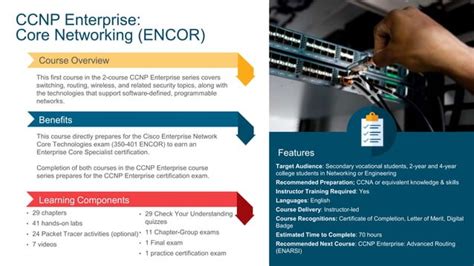 Ccnp Enterprise Core Networking Encor Product Overviewpptx