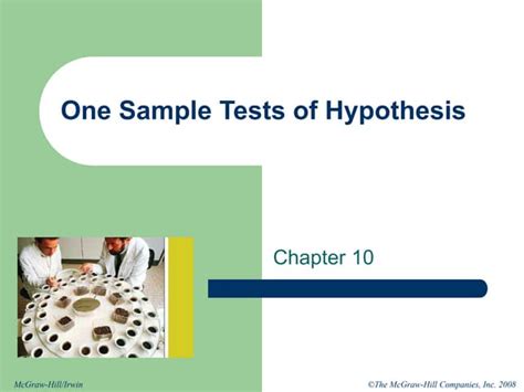 Chapter 10 One Sample Test Of Hypothesisppt Physics Science