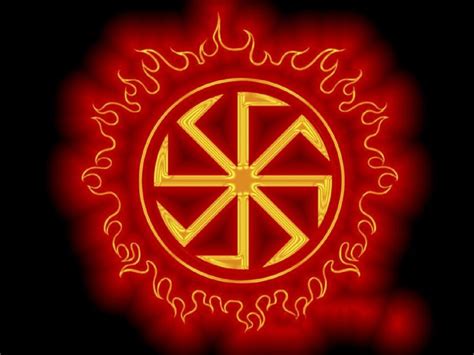 Открытка с изображением славянской свастики