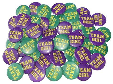 Gender Reveal Purple Green Yellow 125 15 225 Pinback