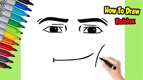 How To Draw Roblox Face Drawing Tutorial Youtube