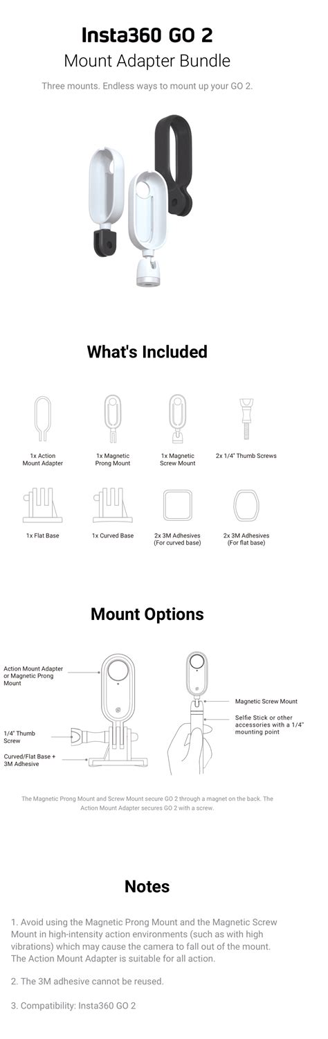 Insta GO Mount Adapter Bundle Akelektronik