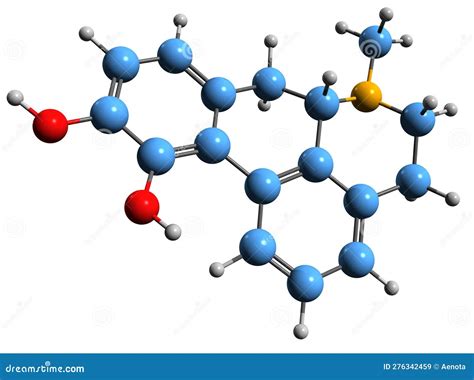 3d Image Of Apomorphine Skeletal Formula Stock Illustration Illustration Of Alcoholism Opiate