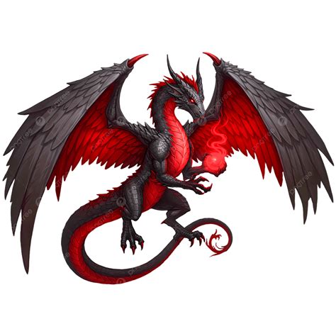 Cool Black And Red Dragon