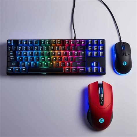 Vibrant Rgb Gaming Keyboard And Mouse Premium Ai Generated Image