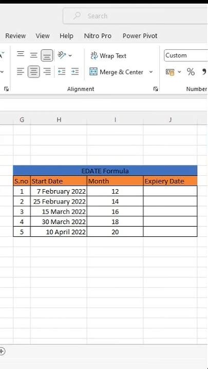 Edate Formulaexcel Exceltutorial Excel Tricks Excel Formula