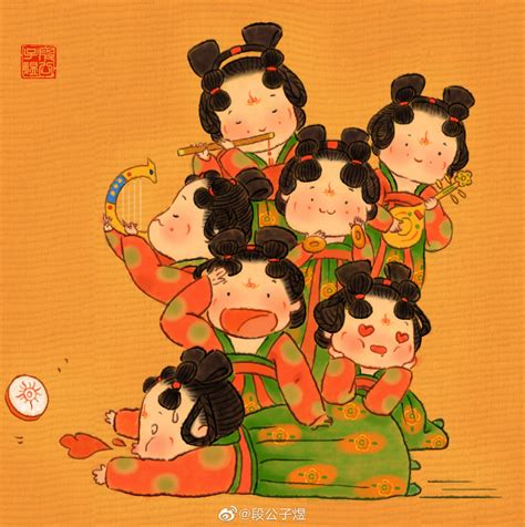 河南春晚 唐宫夜宴 手绘 壁纸 头像 作者见 堆糖美图壁纸兴趣社区