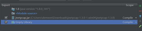 intellij idea 安装jnetpcap开发环境与 no jnetpcap in java library path 的解决方案 no