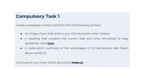 Solved Compulsory Task 1 Create A Webpage In React And Jsx