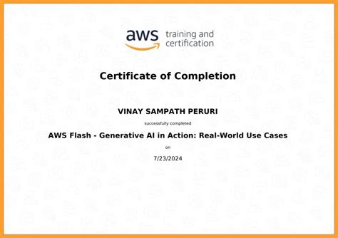 Vinay Sampath On Linkedin Excited To Announce That I Have Completed The Generative Ai In Real