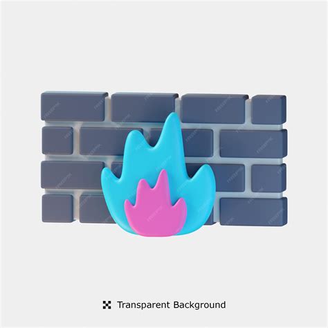 Premium Psd Firewall Security 3d Icon Illustration