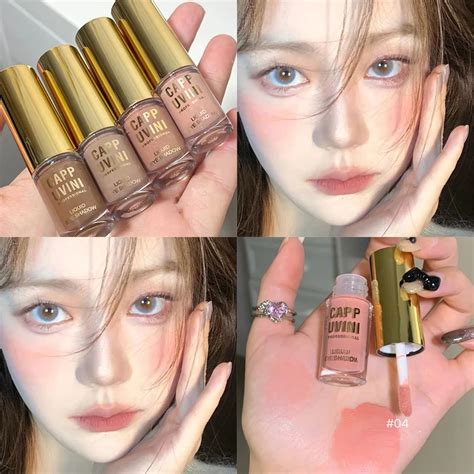 핑크 쉬머 리퀴드 아이 섀도우 컨투어 크림 벨벳 매트 오래 지속되는 핑크 살구 누드 글리터 아이 샤도 치크 블러쉬 메이크업 Aliexpress