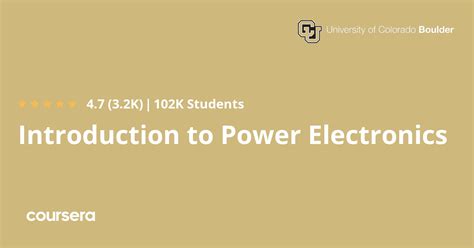 Introduction To Power Electronics Coursya