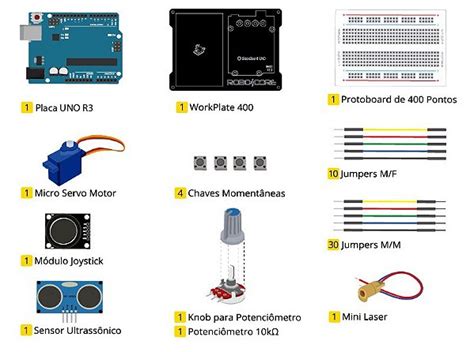 Kit Iniciante V8 Para Arduino Com Placa Uno R3 Robótica Educacional Planeta Pedagógico