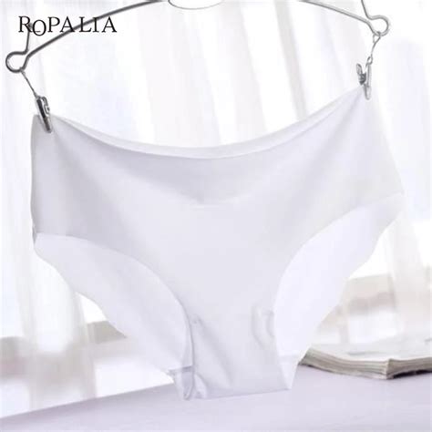 Zh Ropalia Модные женские сексуальные однотонные невидимые бесшовные мягкие стринги нижнее белье
