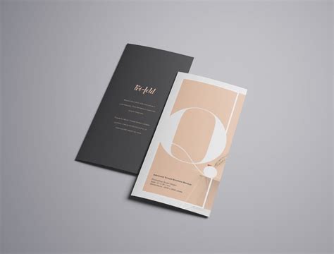 Tri Fold A4 Brochure Perspective Mockups Mockup World
