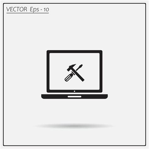 Premium Vector Setting Parameters Laptop Icon Vector Illustration