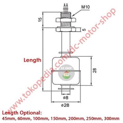 Jual Float Switch Stainless Steel 500mm Water Level Sensor Arduino
