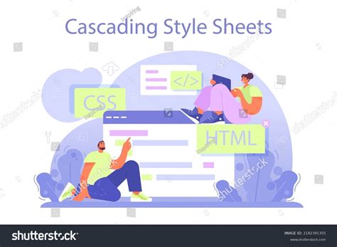 Website Development Html Coding Process Digital Stock Vector Royalty