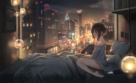 Anime Girl City Wallpapers Top Free Anime Girl City Backgrounds