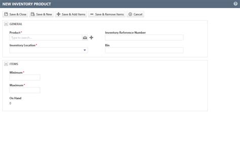 adding or editing inventory products and stocked items