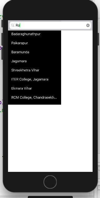 Ios Getting Table View Cell Text Value In Searchbar Placeholder Once